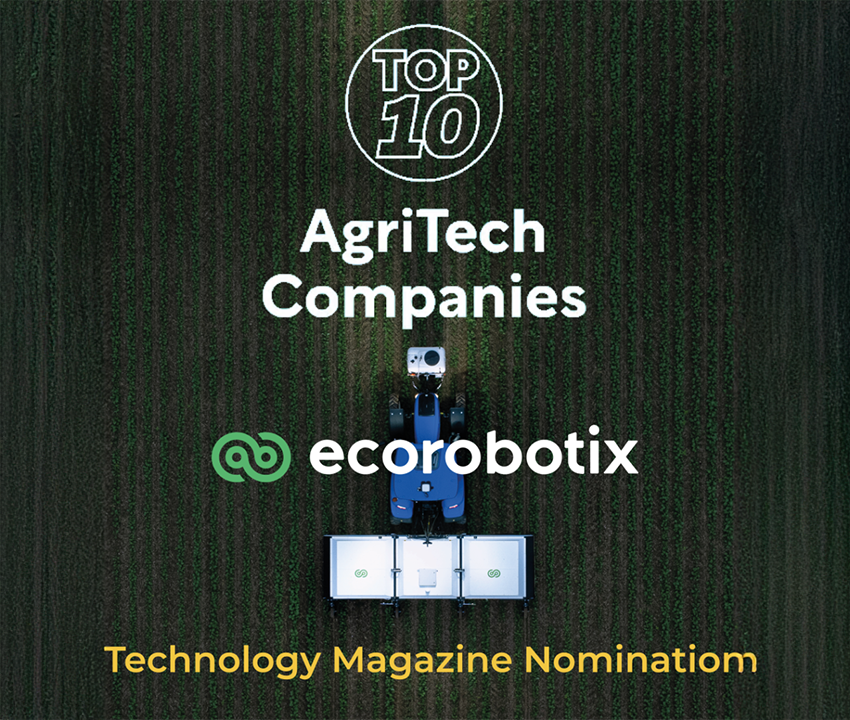 Top 10 AgriTech Company in Technology Magazine - Ecorobotix